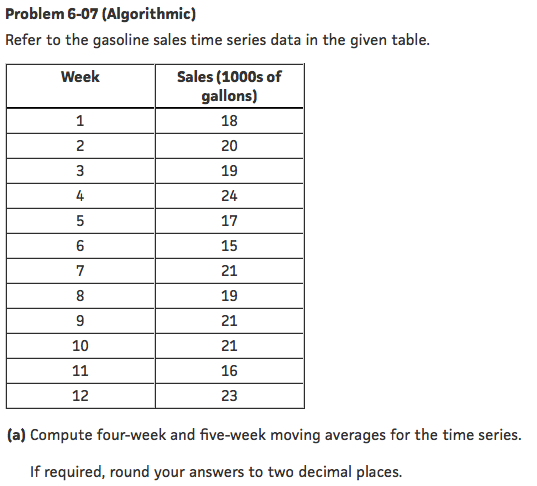 Solved Problem 6-01 (Algorithmic) Consider the following | Chegg.com