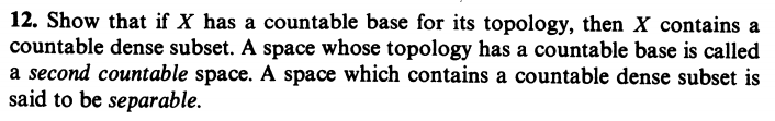 Solved 12. Show that if X has a countable base for its | Chegg.com