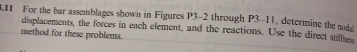 Solved For The Bar Assemblages Shown In Figures P3 2 Through
