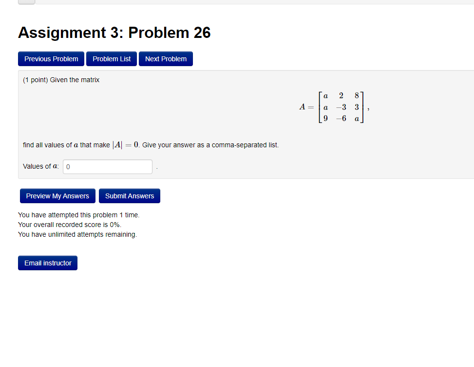 Solved Assignment 3 Problem 26 Previous Problem Problem 9238