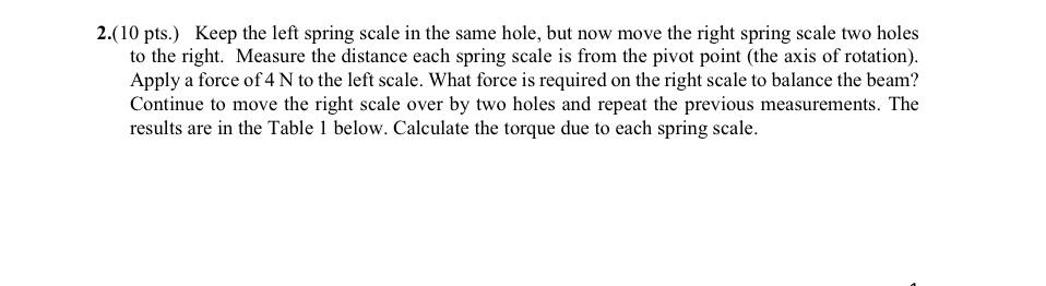 Solved 2.(10 pts.) Keep the left spring scale in the same | Chegg.com