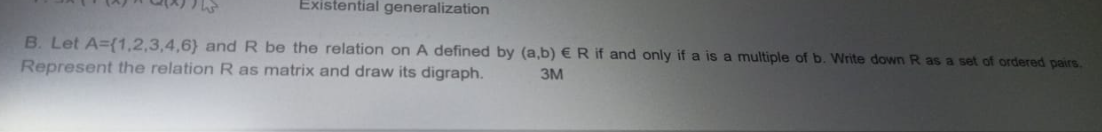 Solved B. Let A={1,2,3,4,6} and R be the relation on A | Chegg.com