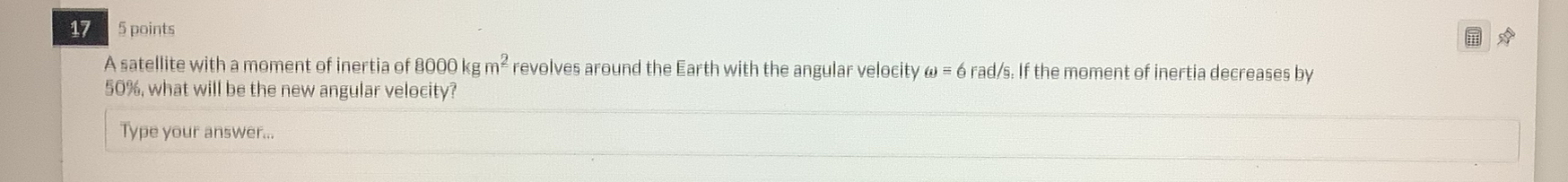 Solved 5 Points A Satellite With A Moment Of Inertia Of 8000