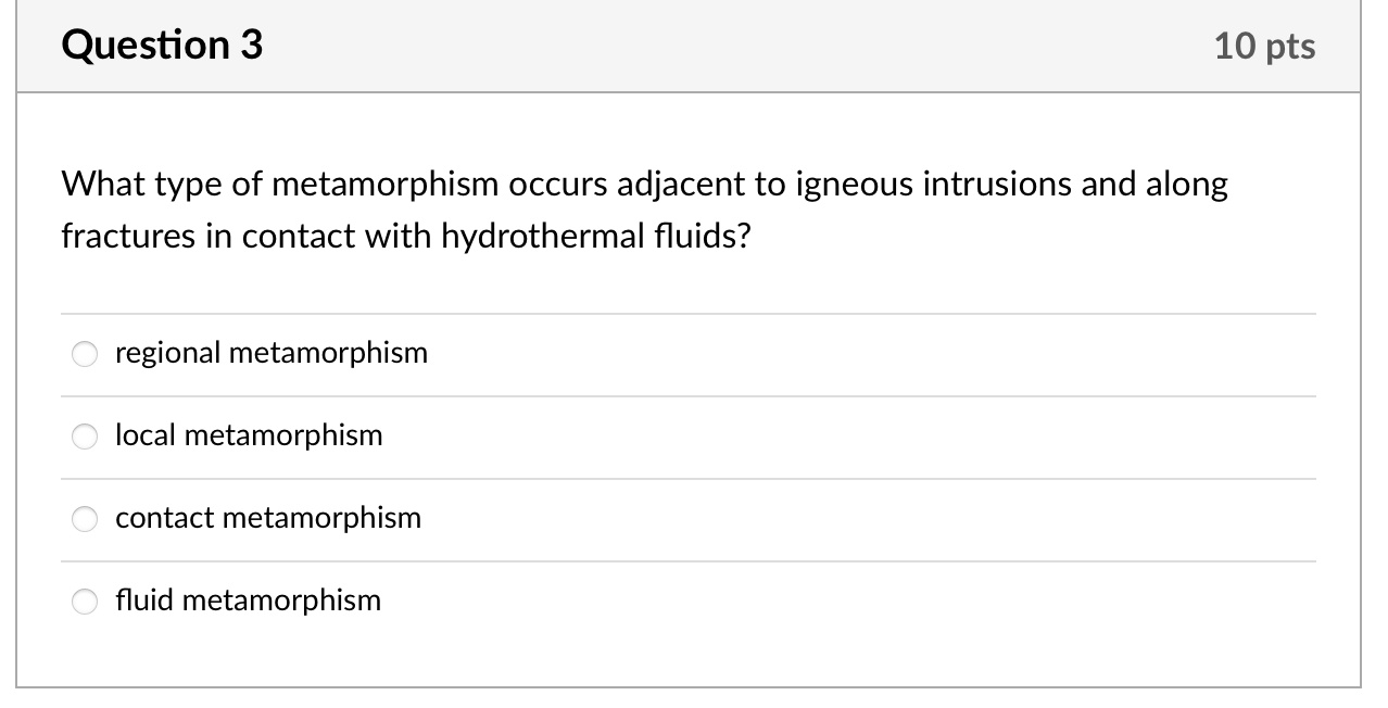 Solved Question 1 10 pts This metamorphic rock shows ALES | Chegg.com