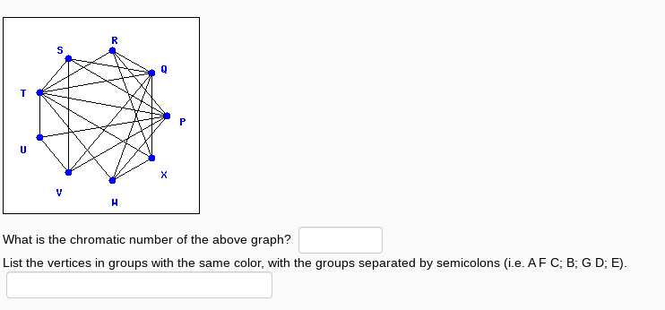 Solved What is the chromatic number of the above graph? List | Chegg.com