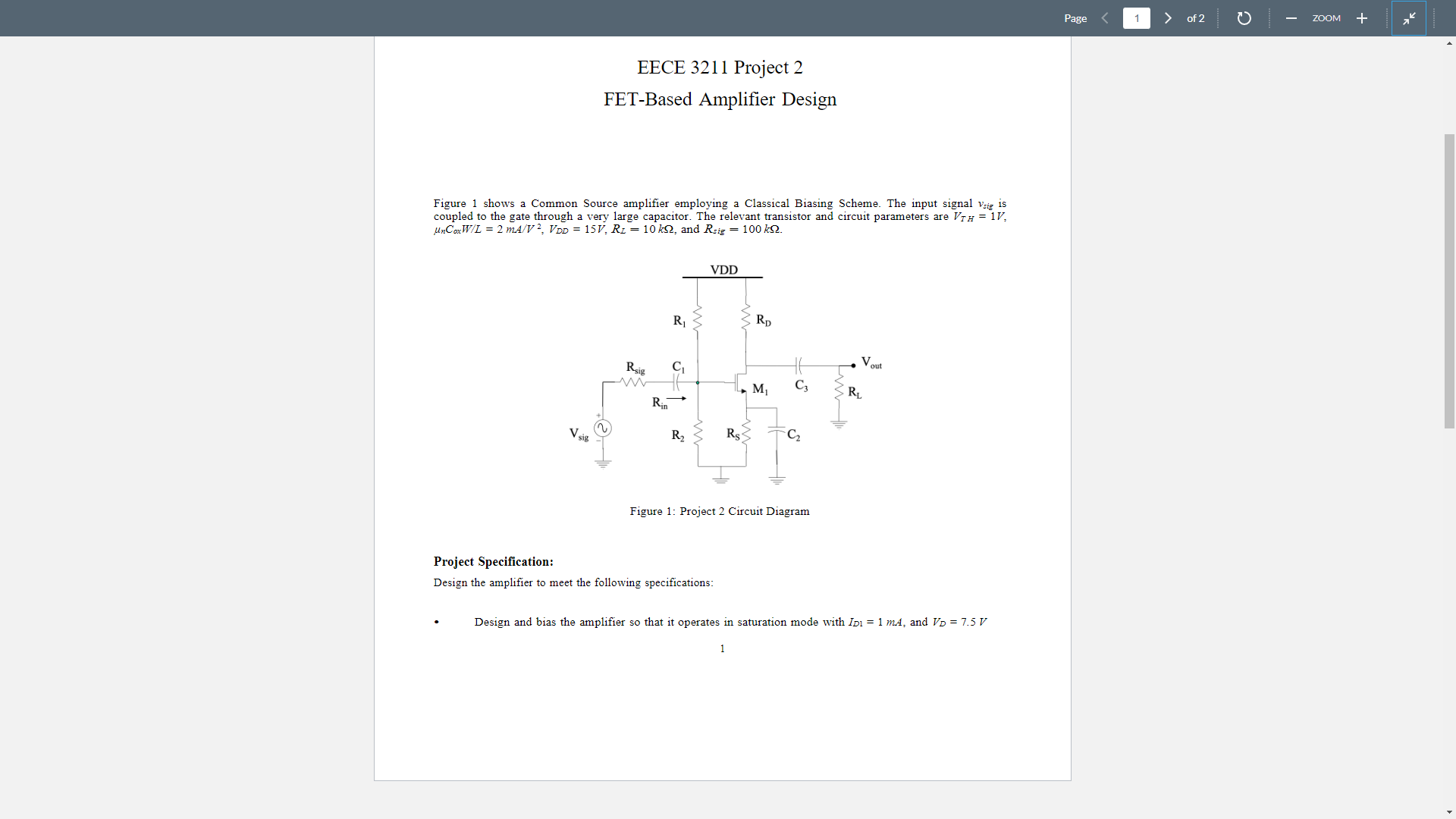 Find gm and ro if V A = 100 V .... Note V A is a | Chegg.com