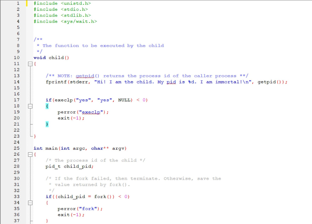 Solved None of the print statements get printed in orphan.c. | Chegg.com
