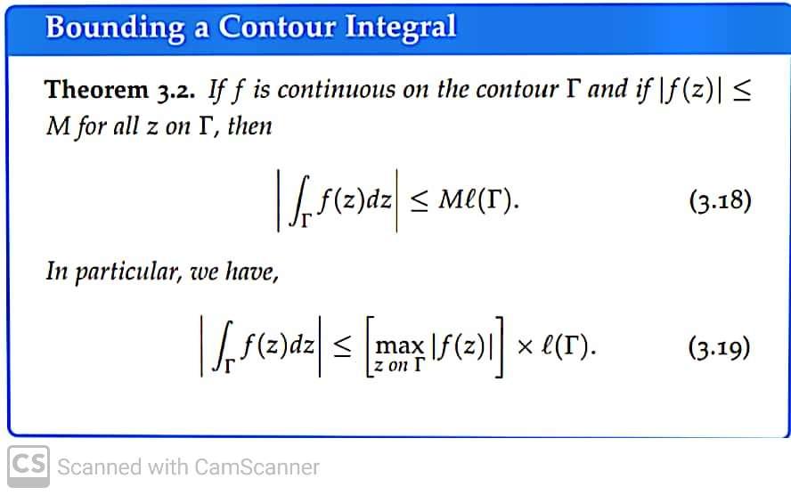 Solved Bounding a Contour Integral Theorem 3.2. If f is | Chegg.com