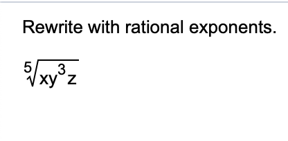 Solved Rewrite with rational exponents. | Chegg.com