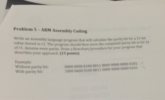 Solved Problem 5 Arm Assembly Coding Write An Assembly