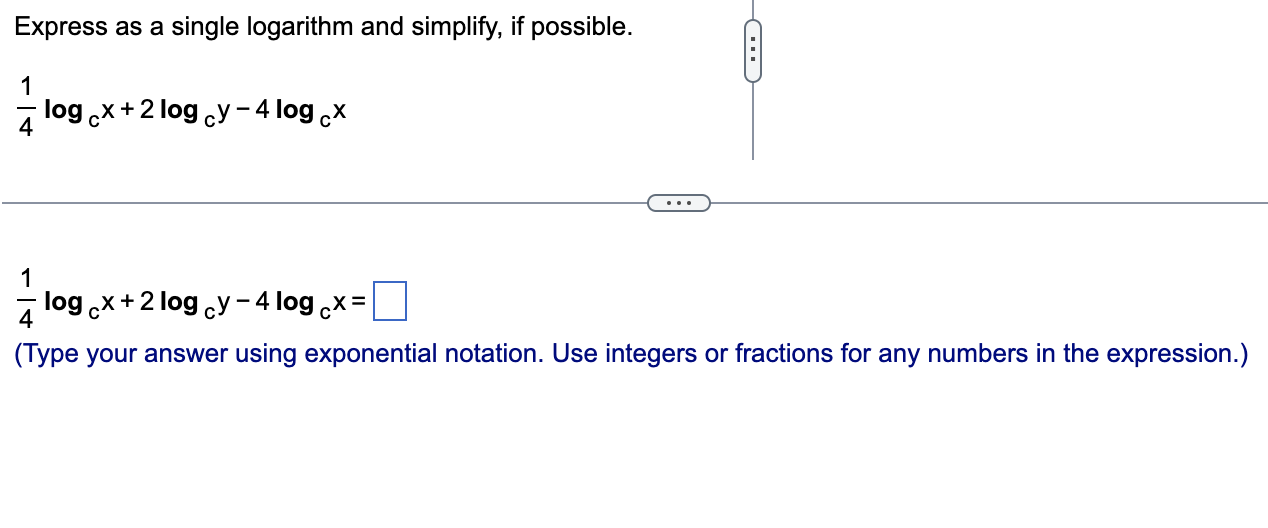 Solved Express as a single logarithm and simplify, if | Chegg.com