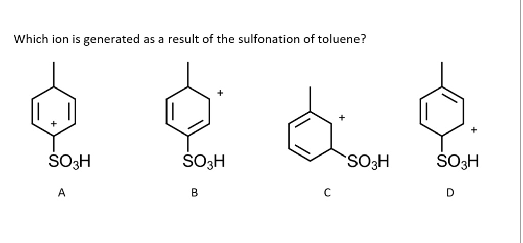 Solved Which ion is generated as a result of the sulfonation | Chegg.com