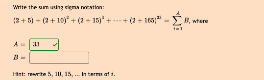 Solved Write the sum using sigma notation: | Chegg.com