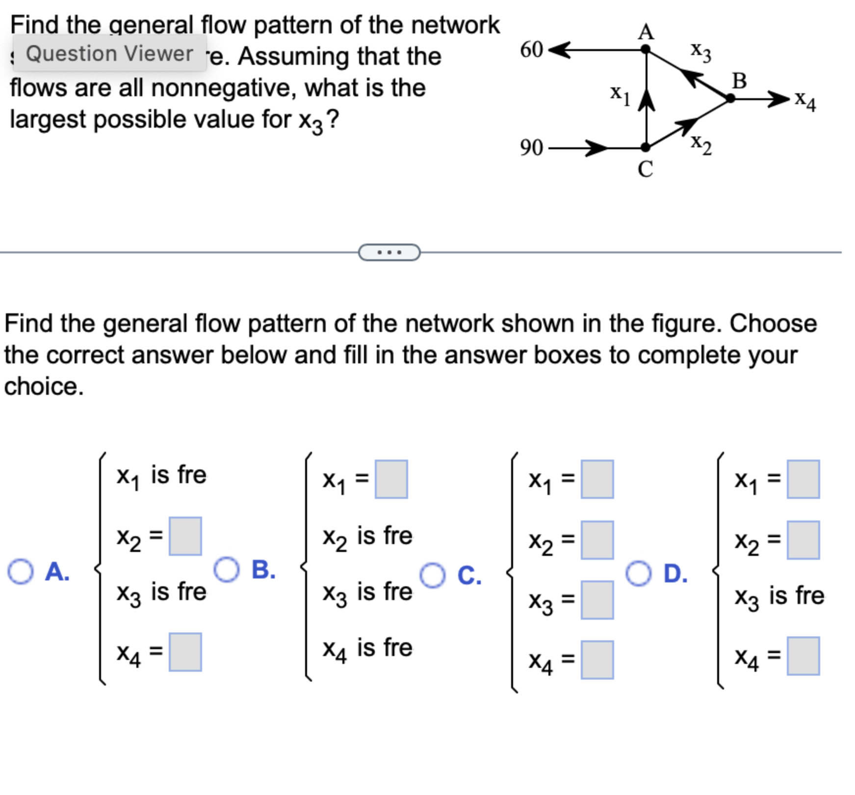 Solved Find the general flow pattern of the network shown in | Chegg.com