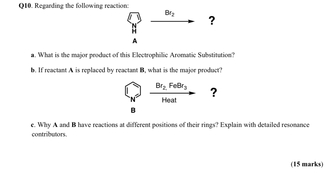 Solved Q10. ﻿Regarding the following reaca. ﻿What is the | Chegg.com