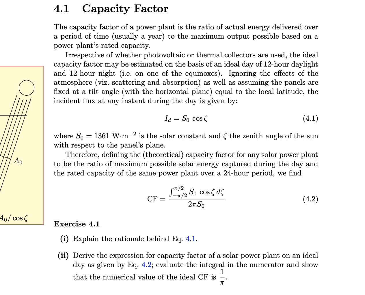 Solved 4.1 Capacity Factor The capacity factor of a power | Chegg.com