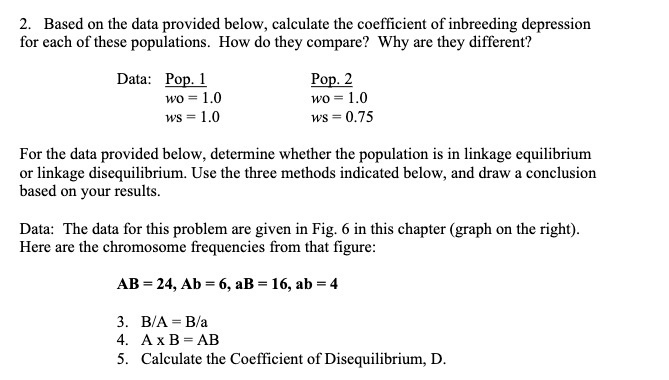 Solved Nonrandom Mating and Multiple Loci Problem Set 1. | Chegg.com