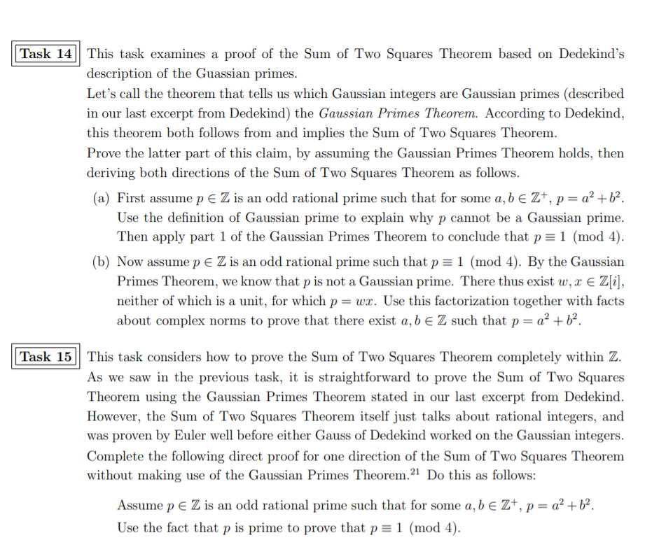 Solved Task 14 This task examines a proof of the Sum of Two | Chegg.com
