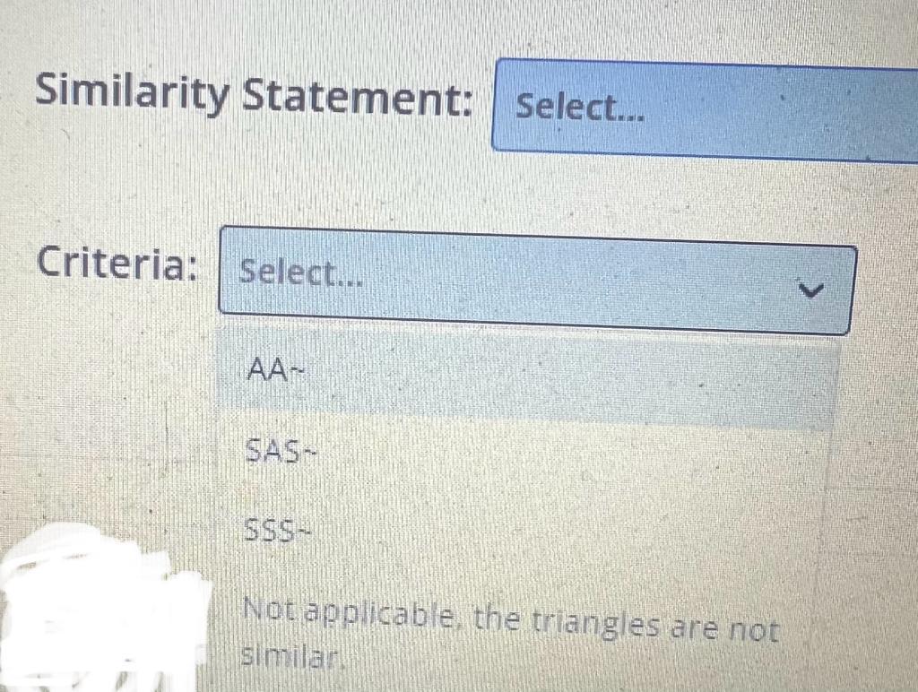Solved Are the two triangles below similar? If so, write a | Chegg.com