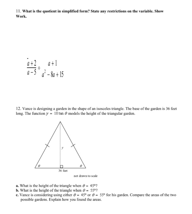 Solved What is the quotient in simplified form? State any | Chegg.com