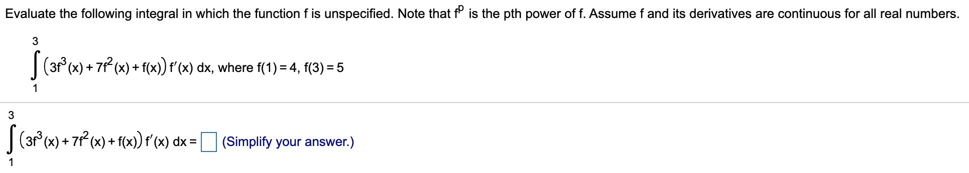 Solved Evaluate the following integral in which the function | Chegg.com