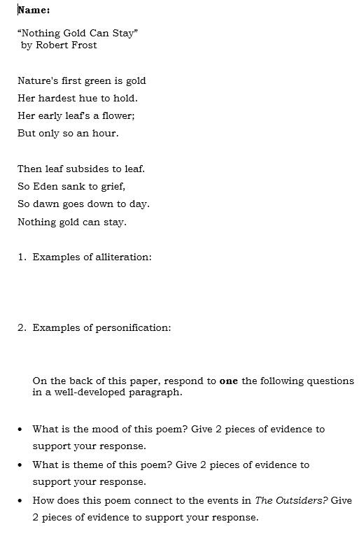 Robert Frost Poems Stay Gold