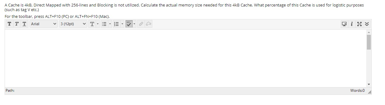 A Cache is 8kB, Direct Mapped with 64-lines and 4 | Chegg.com