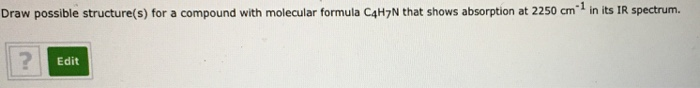 Solved Draw possible structure(s) for a compound with | Chegg.com