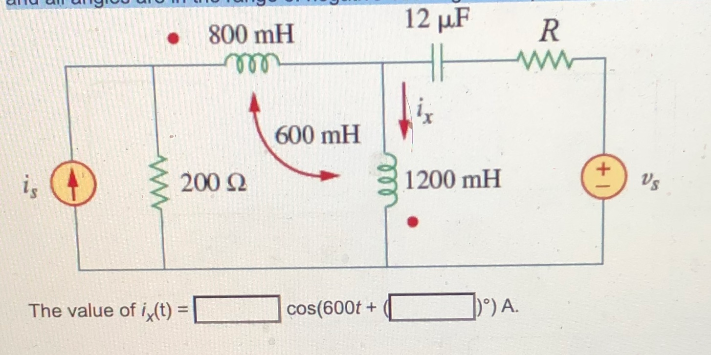Solved Use mesh analysis to find ix(t) in the given figure, | Chegg.com