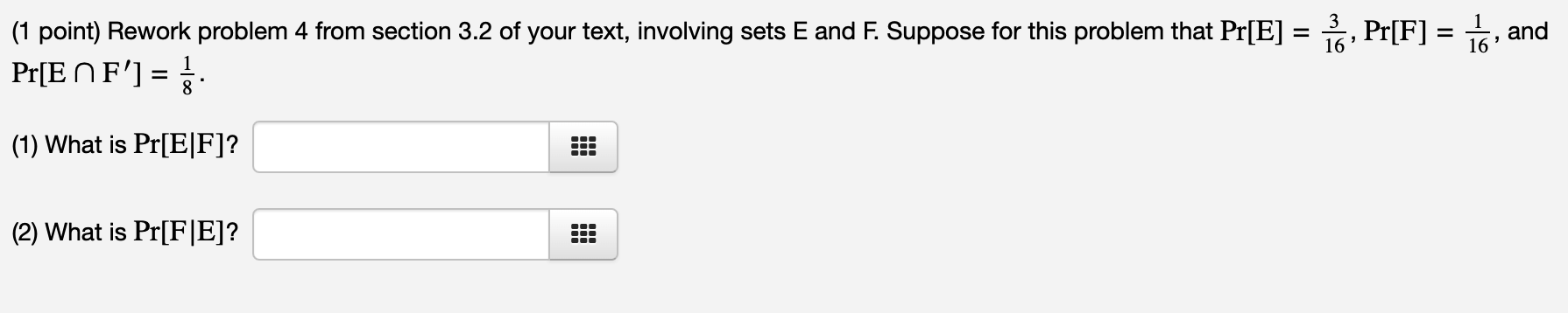 Solved (1 point) Rework problem 4 from section 3.2 of your | Chegg.com