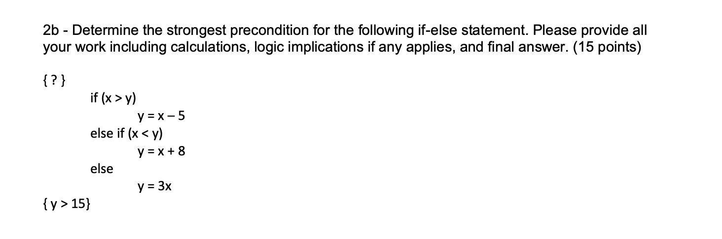 Solved Axiomatic Semantics ******This Problem is different | Chegg.com