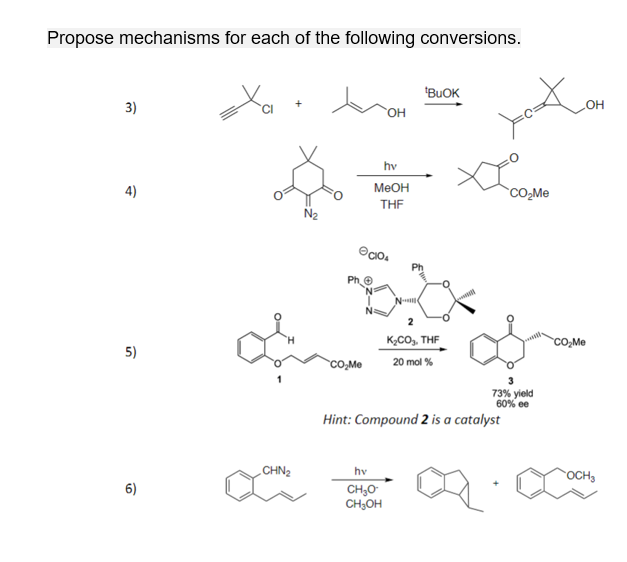 Propose mechanisms for each of the following | Chegg.com