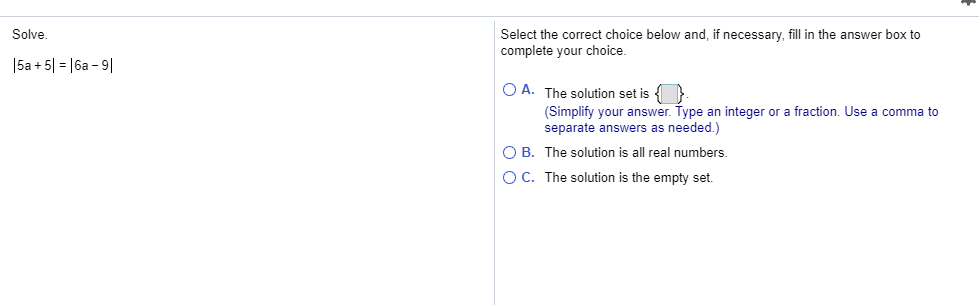 Solved Solve. Select the correct choice below and, if | Chegg.com
