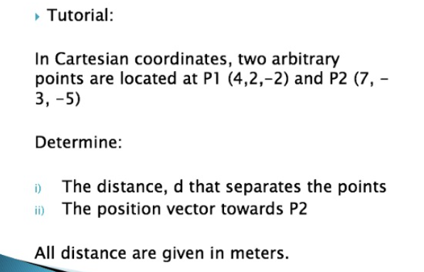 Solved Tutorial: In Cartesian coordinates, two arbitrary | Chegg.com