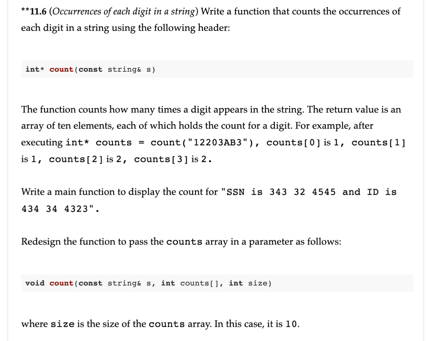 Solved 116 Occurrences Of Each Digit In A String Write 3137