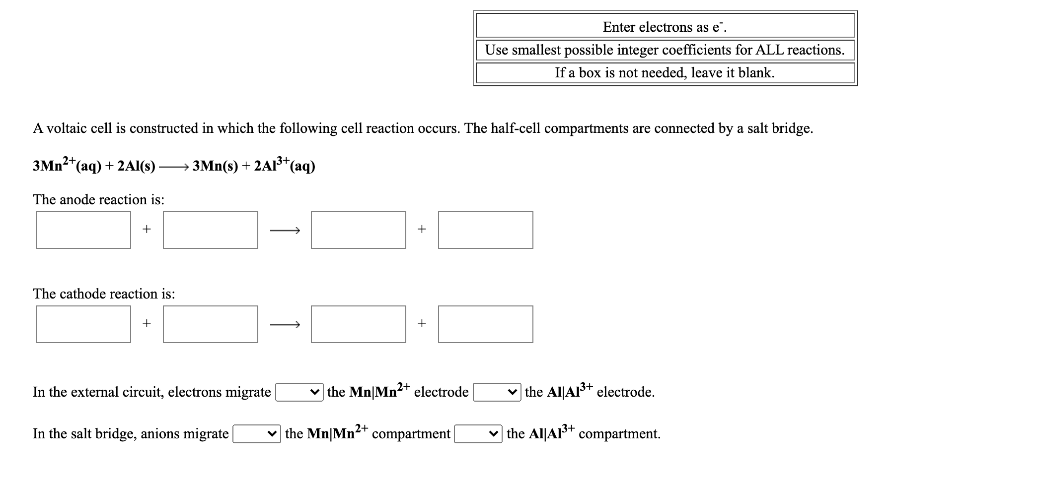 Solved Enter Electrons As E Use Smallest Possible Integer 