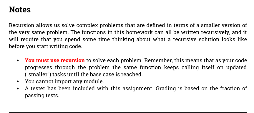 Notes Recursion allows us solve complex problems that | Chegg.com