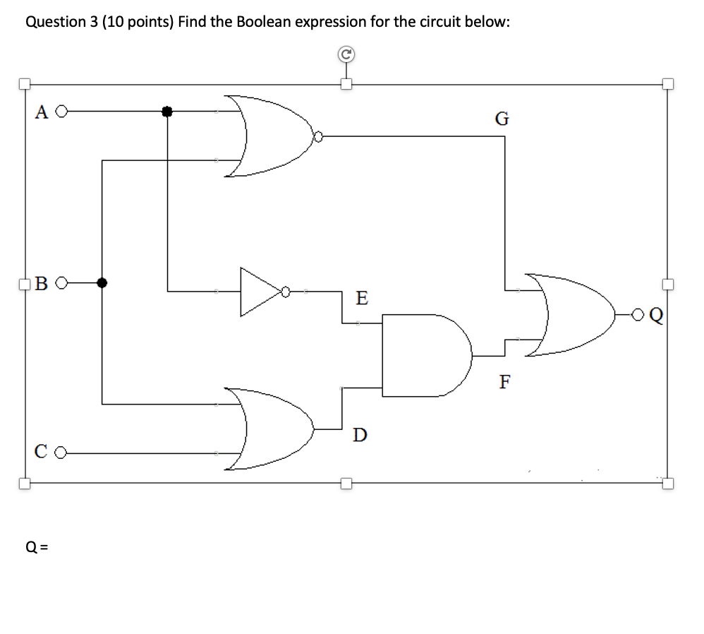Solved Question 3 (10 points) Find the Boolean expression | Chegg.com