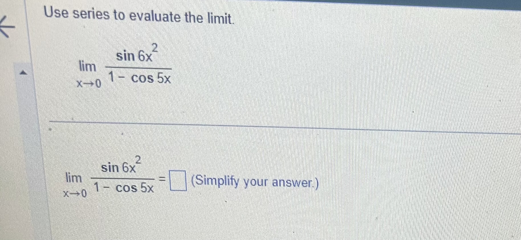 Solved Use series to evaluate the | Chegg.com