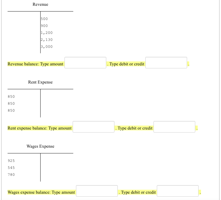 Solved Question 7 14 pts 1. Foot and balance the T accounts | Chegg.com