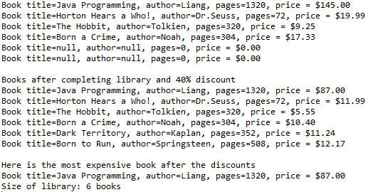 Solved Program 1 Two files are required, a data class named | Chegg.com