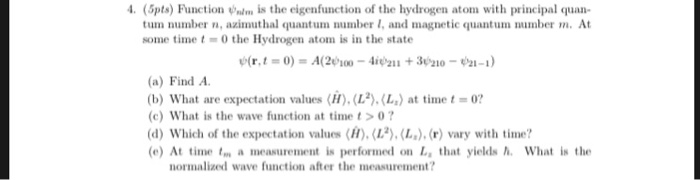 Solved 4. (5pts) Function ?"1" is the eigenfunction of the | Chegg.com