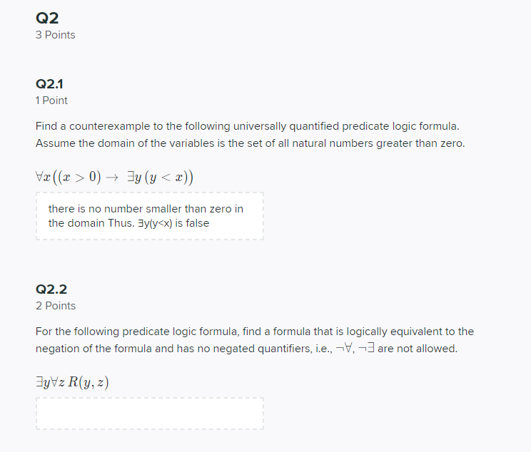 Solved Q2 3 Points Q2.1 1 Point Find a counterexample to the | Chegg.com