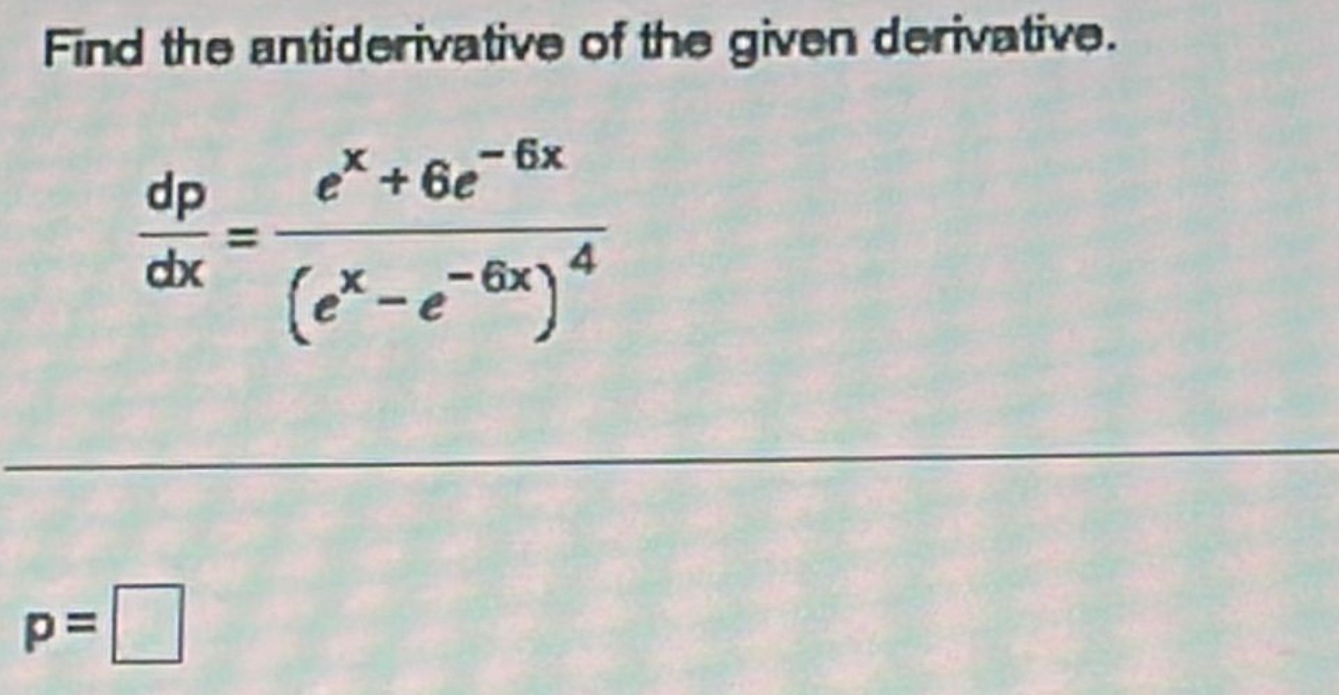 Solved Find the antiderivative of the given | Chegg.com