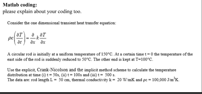 Heat Conduction Equation Matlab Code - Tessshebaylo Heat Conduction Equation Matlab Code - Tessshebaylo