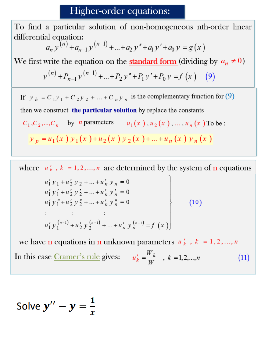 Solved Higher-order equations: To find a particular solution | Chegg.com