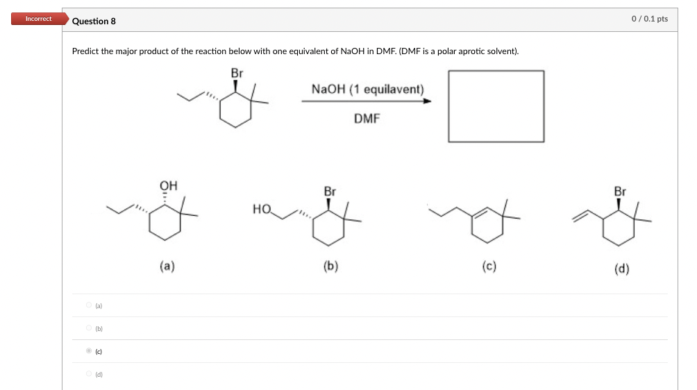 Question 8Predict the major product of the reaction | Chegg.com