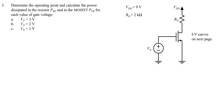 Solved Determine the operating point and calculate the power | Chegg.com