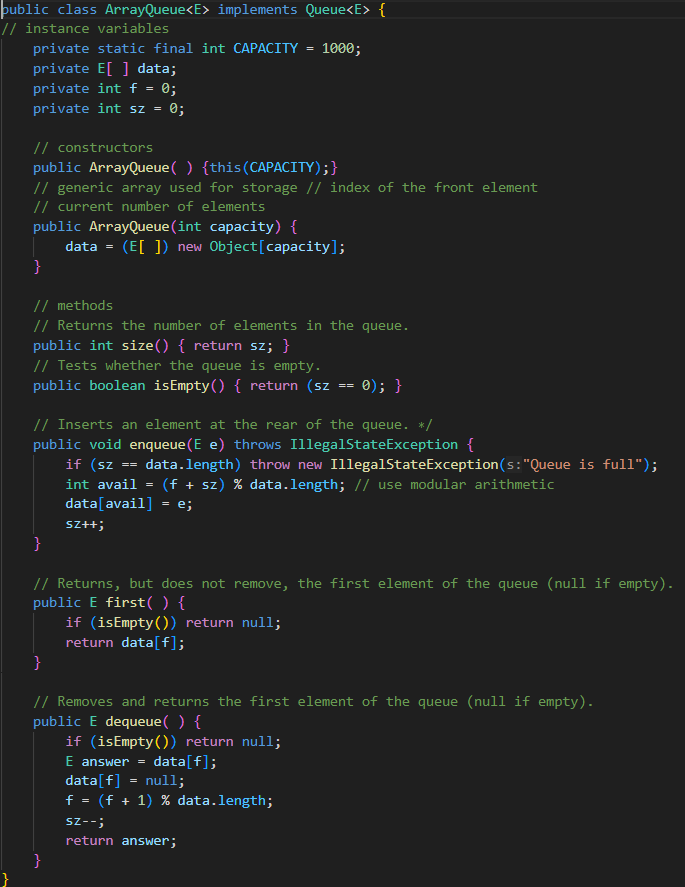 Solved Public Interface Queue〈e Returns The Number Of 