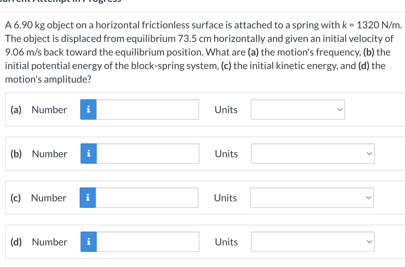 Solved A 6.90 kg object on a horizontal frictionless surface | Chegg.com